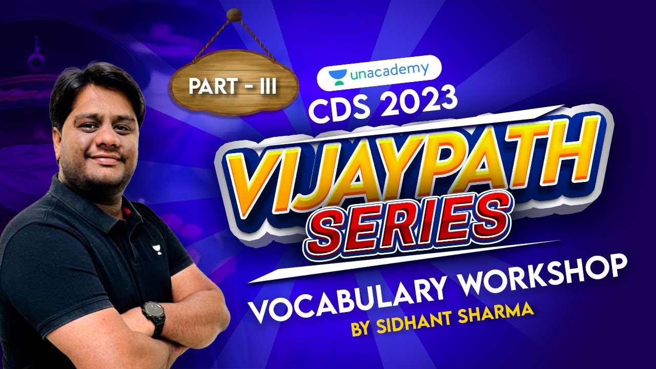 CDS 2023 | Vocabulary Workshop | Vijaypath Series Part III | Sidhant ...