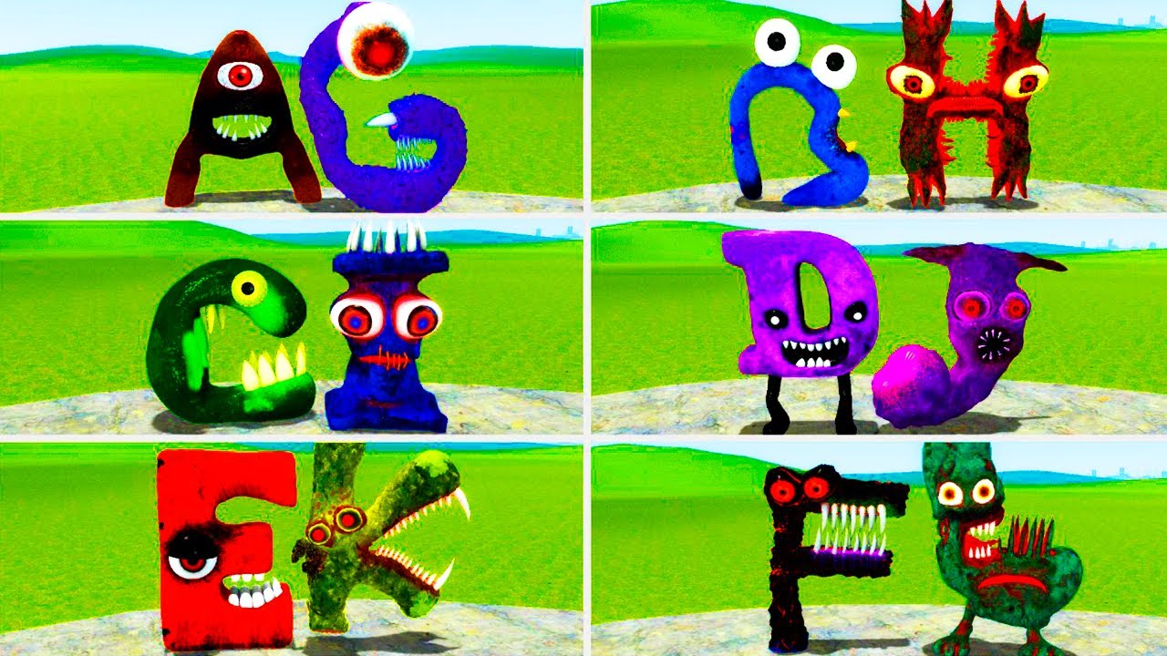 NEW!! NIGHTMARE ALPHABET LORE FAMILY - Garry's Mod - YouTube