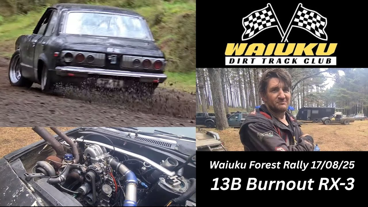 Billy Hol is mad enough to run his burnout RX-3 on a rally stage! - YouTube
