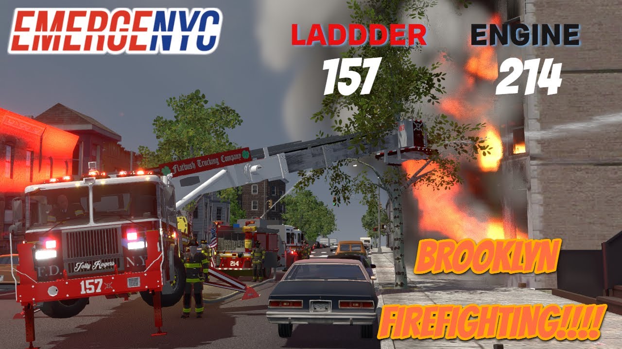 EmergeNYC FDNY Tower Ladder 157 & Engine 214 BATTLE Blazing Fires in ...