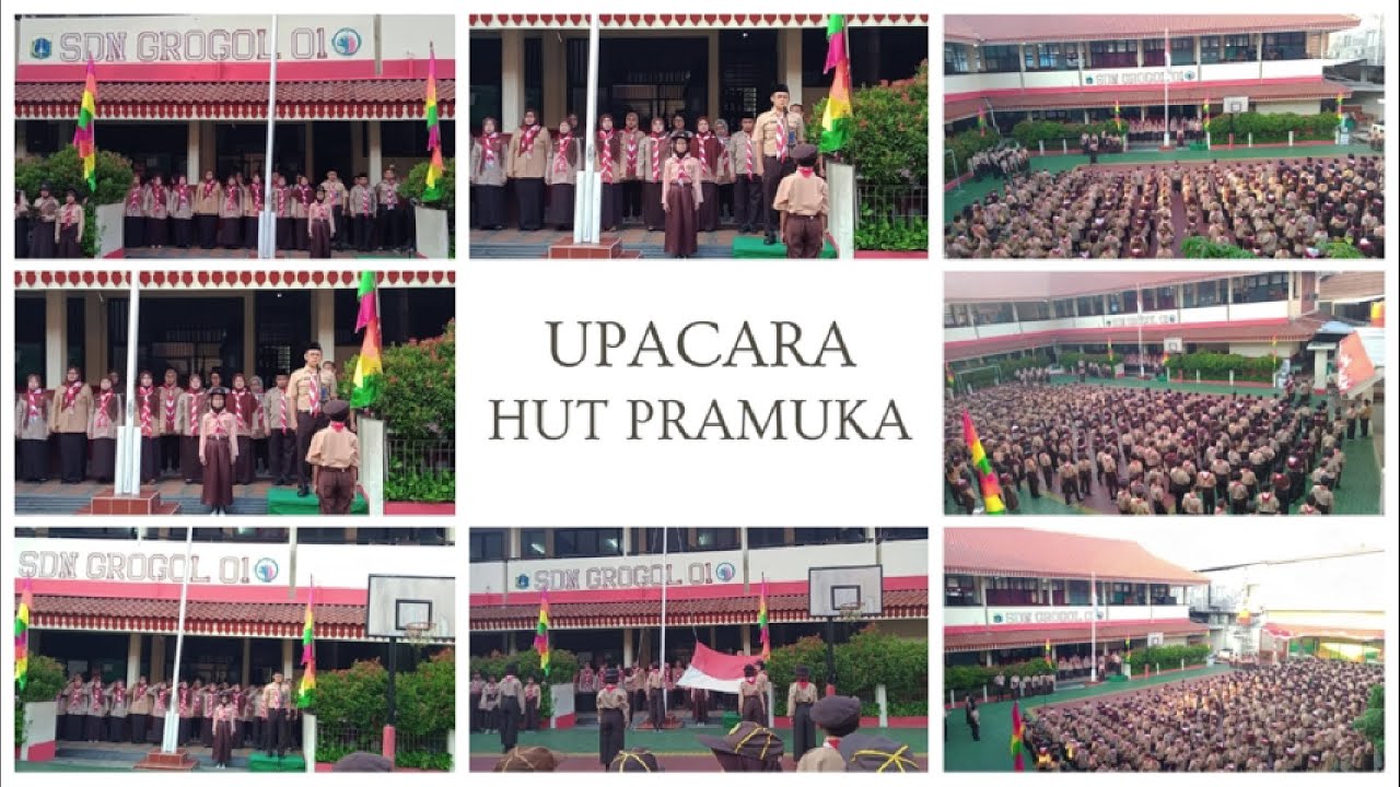 Upacara Bendera HUT Pramuka ke 63 SDN GROGOL 01 - YouTube