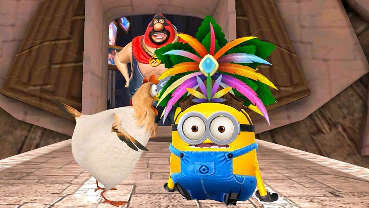 Carnival Jerry vs El Macho ! Throwing chickens in Minion rush Boss ...