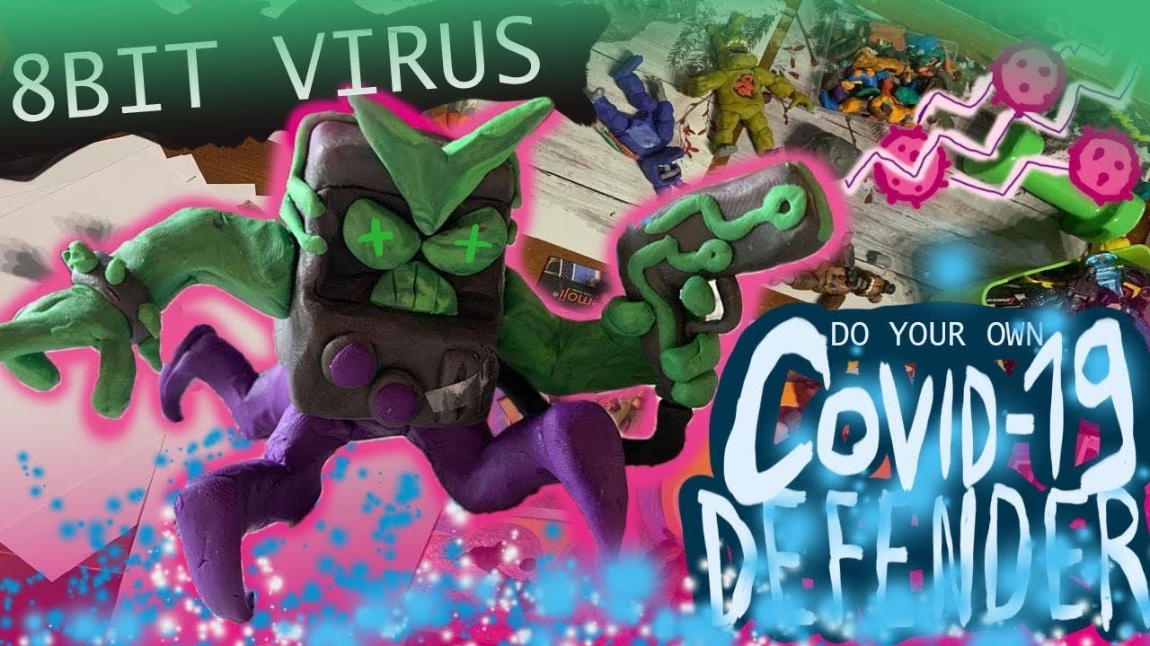 CLAY ART | Virus 8-Bit | Brawl Stars | DIY [TUTORIAL] | Creating with ...