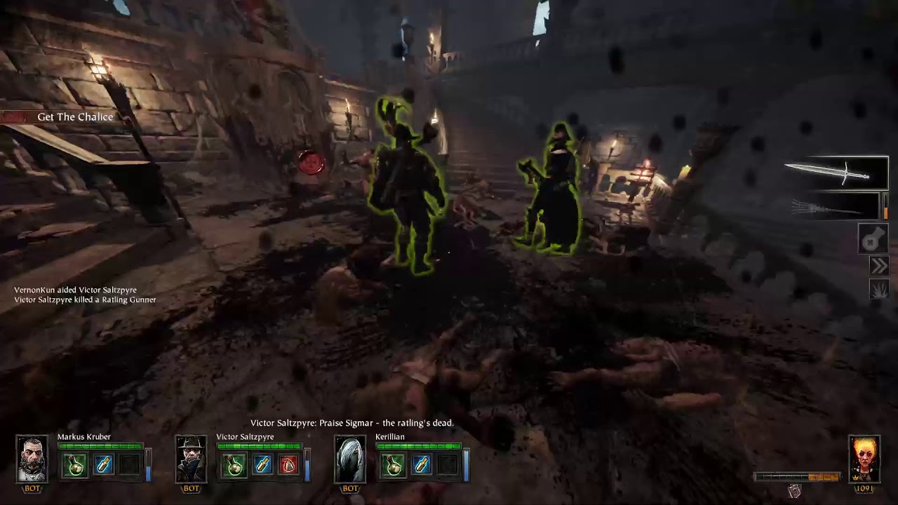 Vermintide - Castle Drachenfels Cataclysm w/ V2 Numbers (Sienna Sword ...
