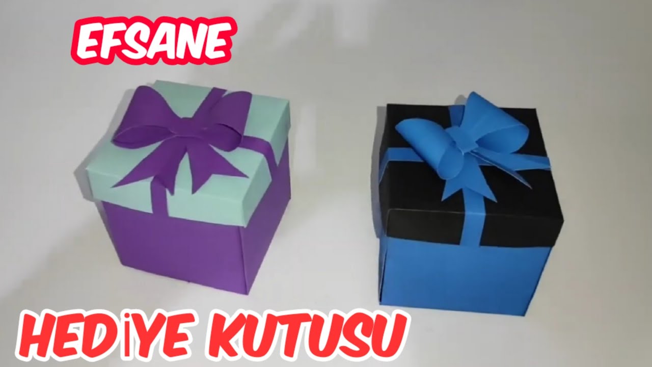 KAĞITTAN HEDİYE KUTUSU NASIL YAPILIR ? ORİGAMİ KUTU NASIL YAPILIR ...