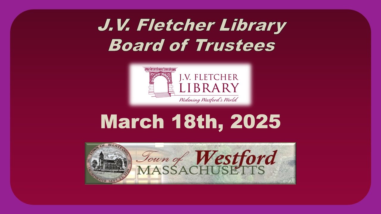J.V. Fletcher Library Board of Trustees w/ Permanent Town Building ...