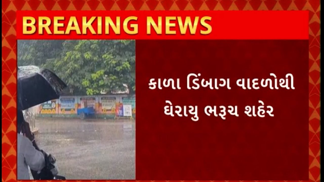 Bharuch Rain : સતત બીજા દિવસે ભરૂચમાં વરસાદ યથાવત - YouTube