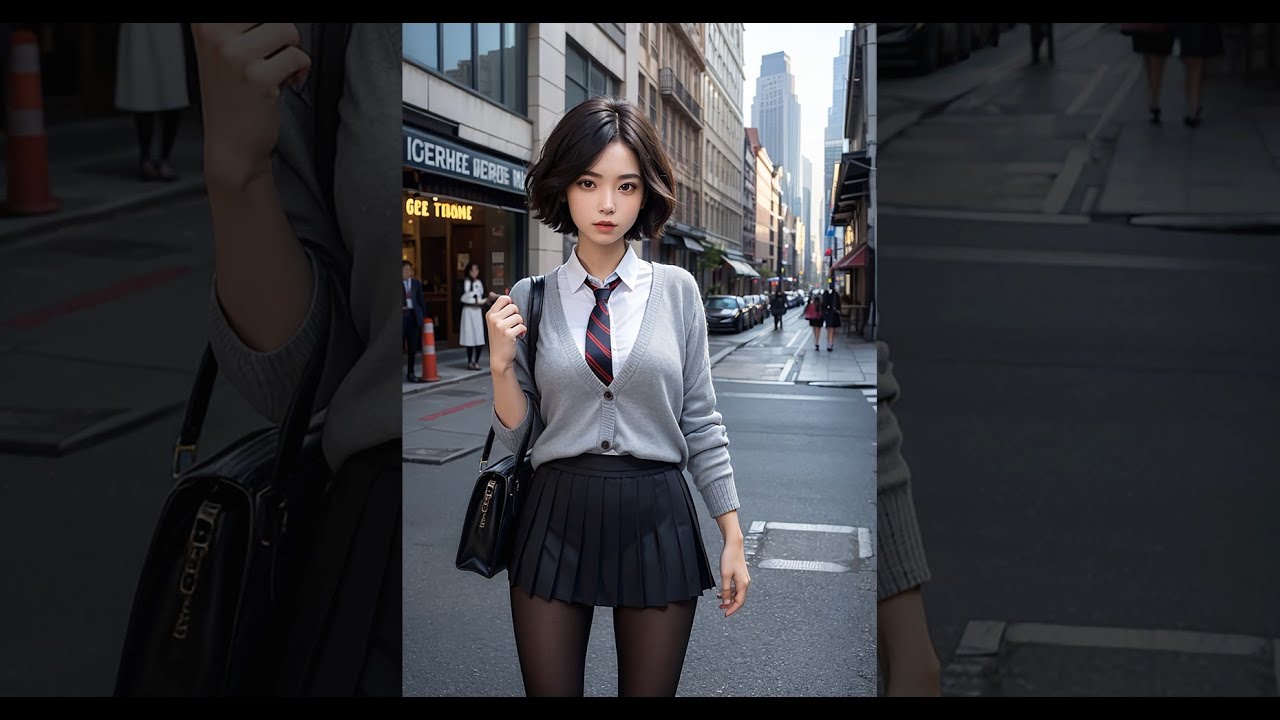 [4K / AI Drawing, Art] Black pantyhose / High School / AI 美人 / AI ...
