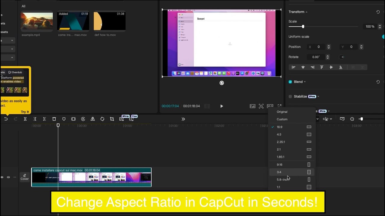 How to Easily Change Aspect Ratio in CapCut - YouTube