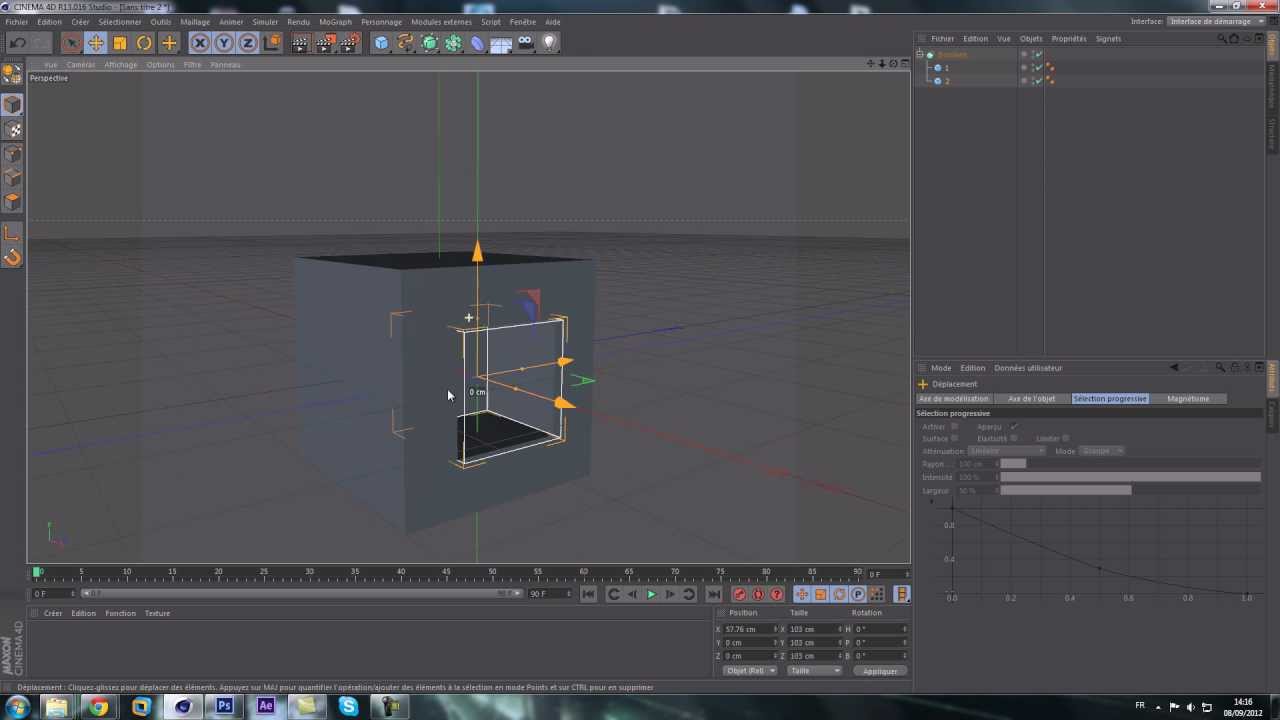 Tuto Cinéma 4D Outil Booléen - YouTube