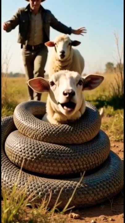 Giant Python Attacks young Sheep!! #shorts #shortvideo #shortsvideo ...