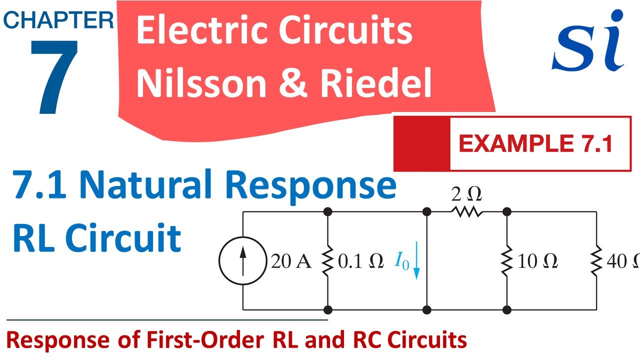 Chapter 7 | 7.1 The Natural Response of an RL Circuit + Example 7.1 ...