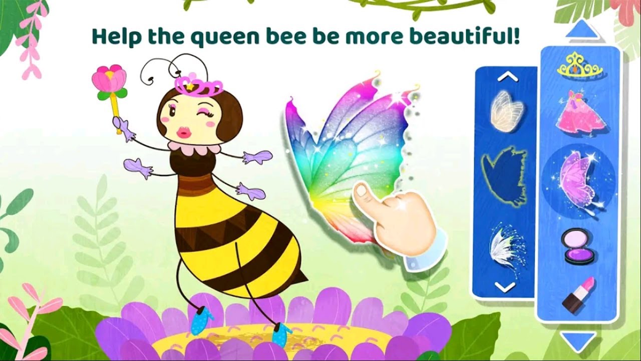 Little Panda's Insect World - Help The Quee Bee Be More Beautiful - YouTube