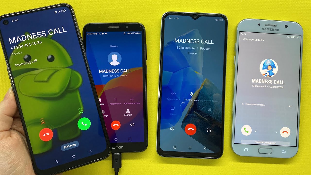 Incoming Call Samsung Galaxy A7 2017 Vs Oppo A55 / Outgoing Call Honor ...