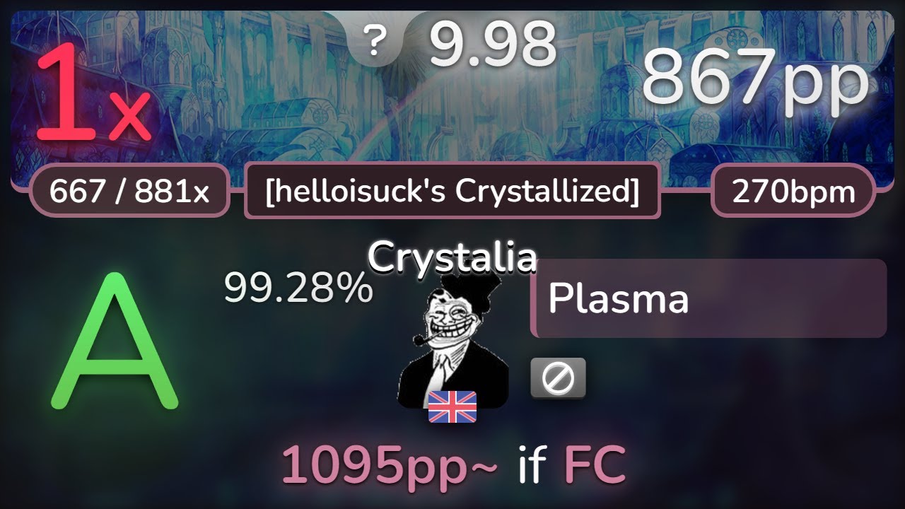10.0⭐ Plasma | DJ TOTTO - Crystalia [helloisuck's Crystallized] 99.28% ...
