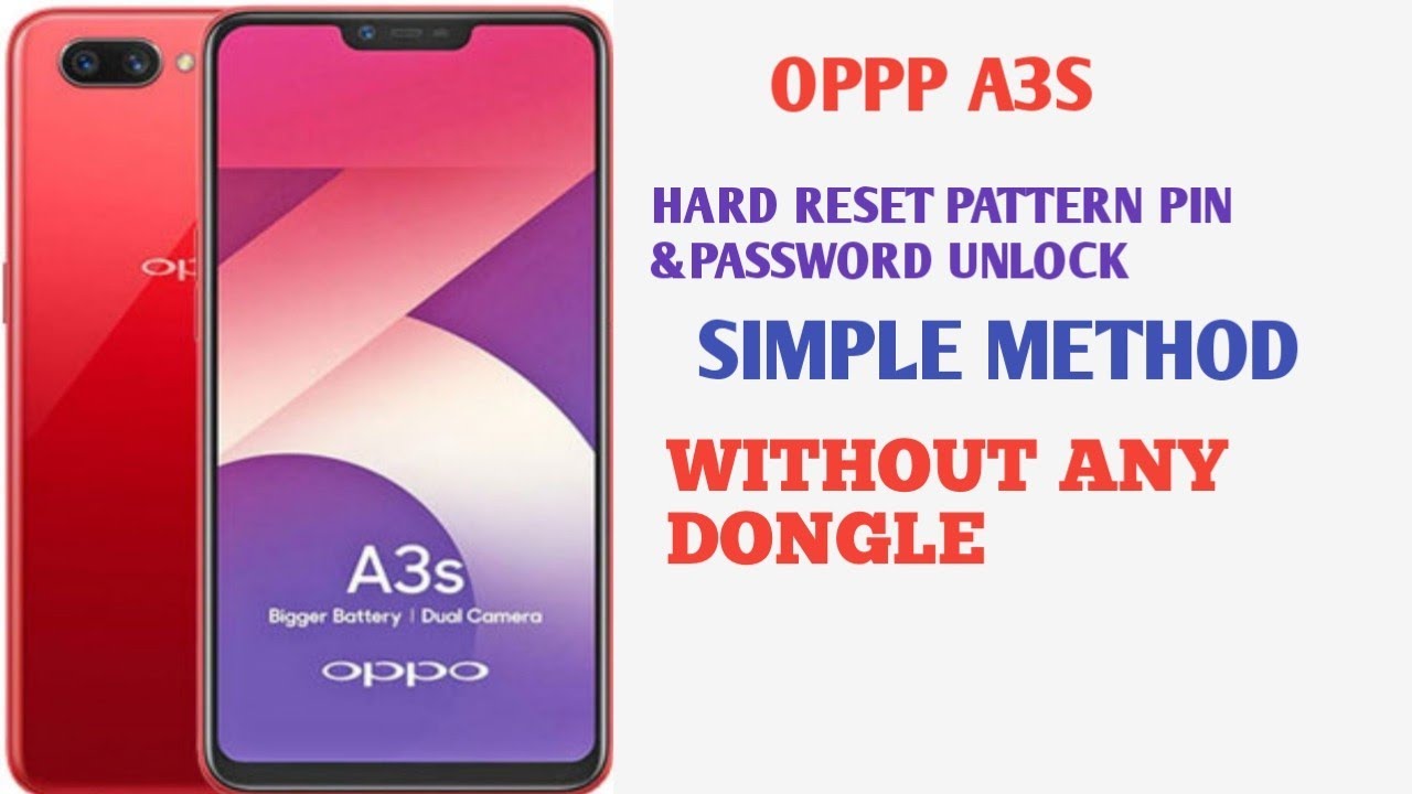 how to oppo a3s hard reset password forget faizan mobile - YouTube