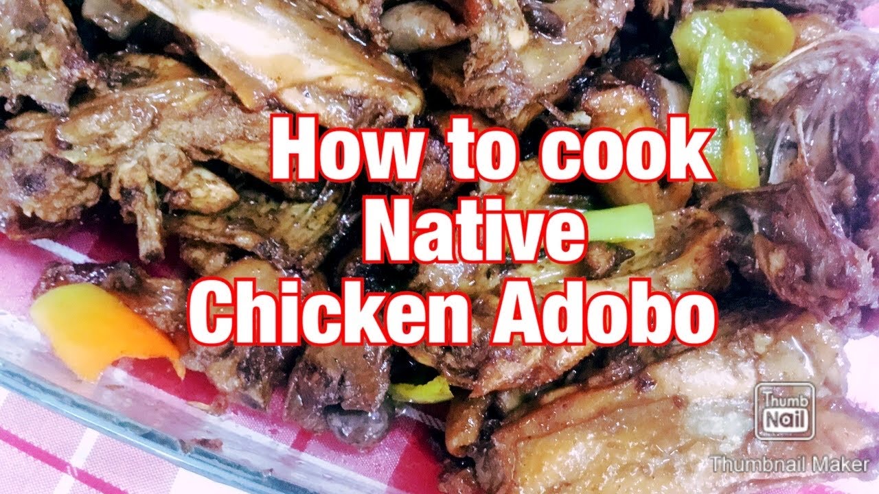 [Philippines Food] How To Cook Native Chicken Adobo - YouTube