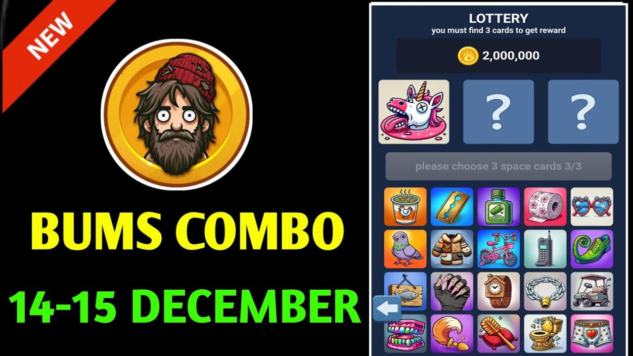 Bums Daily lottery cards 14 December | Bums Today Daily Combo Cards ...