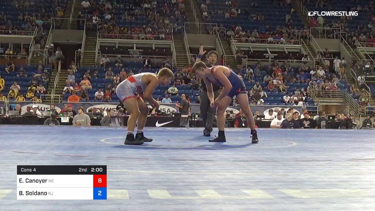 170 Lbs Cons 4 Evan Canoyer Nebraska Vs Brian Soldano New Jersey - YouTube