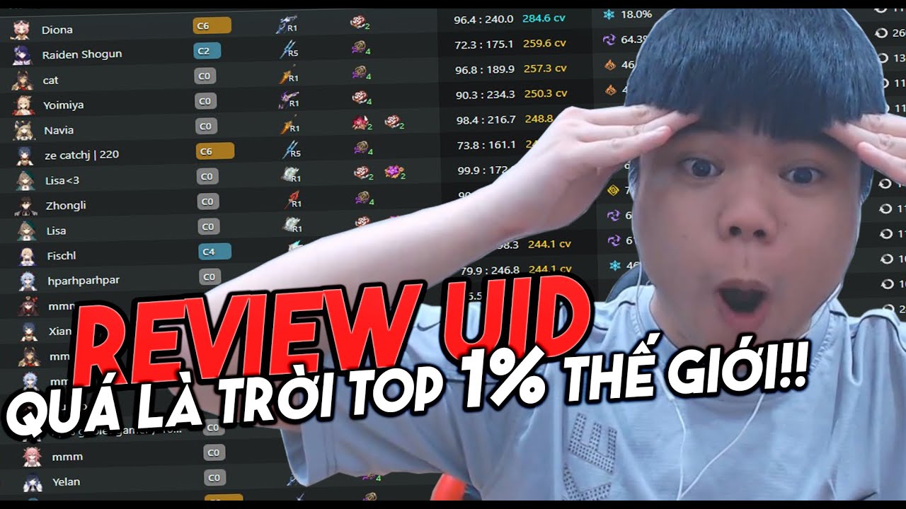 Review UID Player sở hữu loạt nhân vật TOP 1% THẾ GIỚI - Ăn ngủ ở bí ...