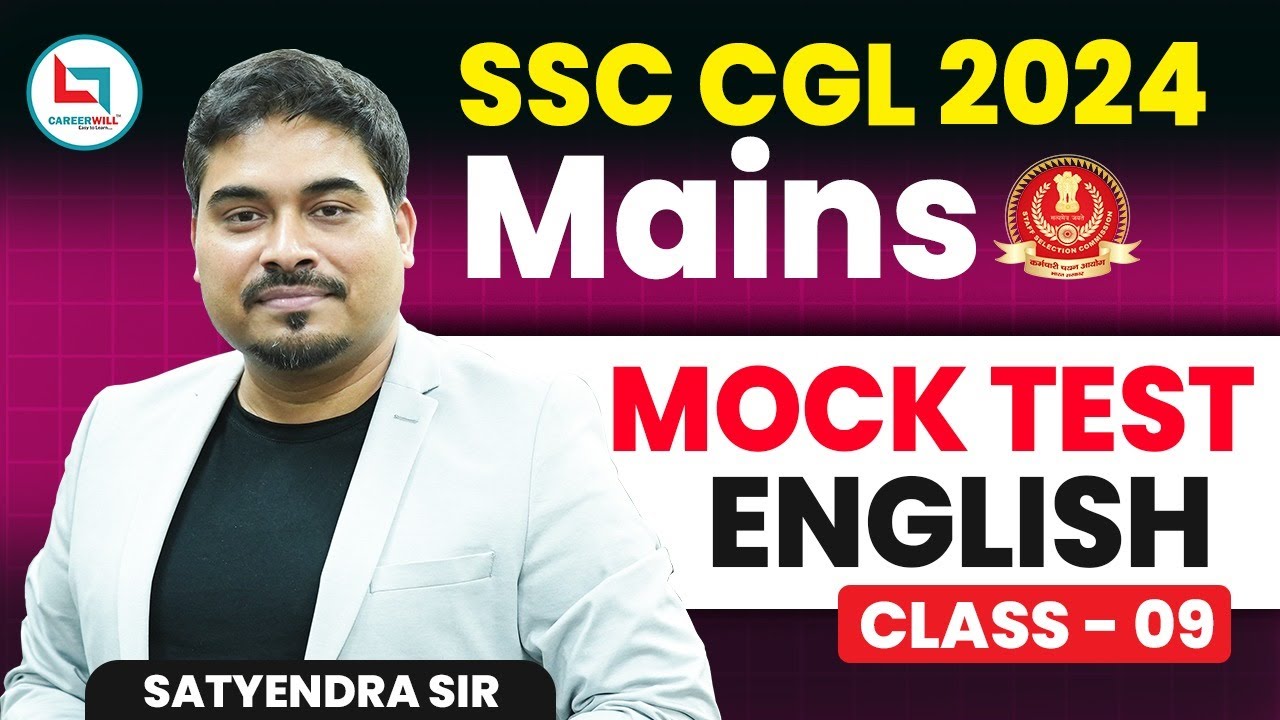 SSC CGL Mains 2024 | SSC CGL English | SSC CGL Mains Mock Test 09 ...