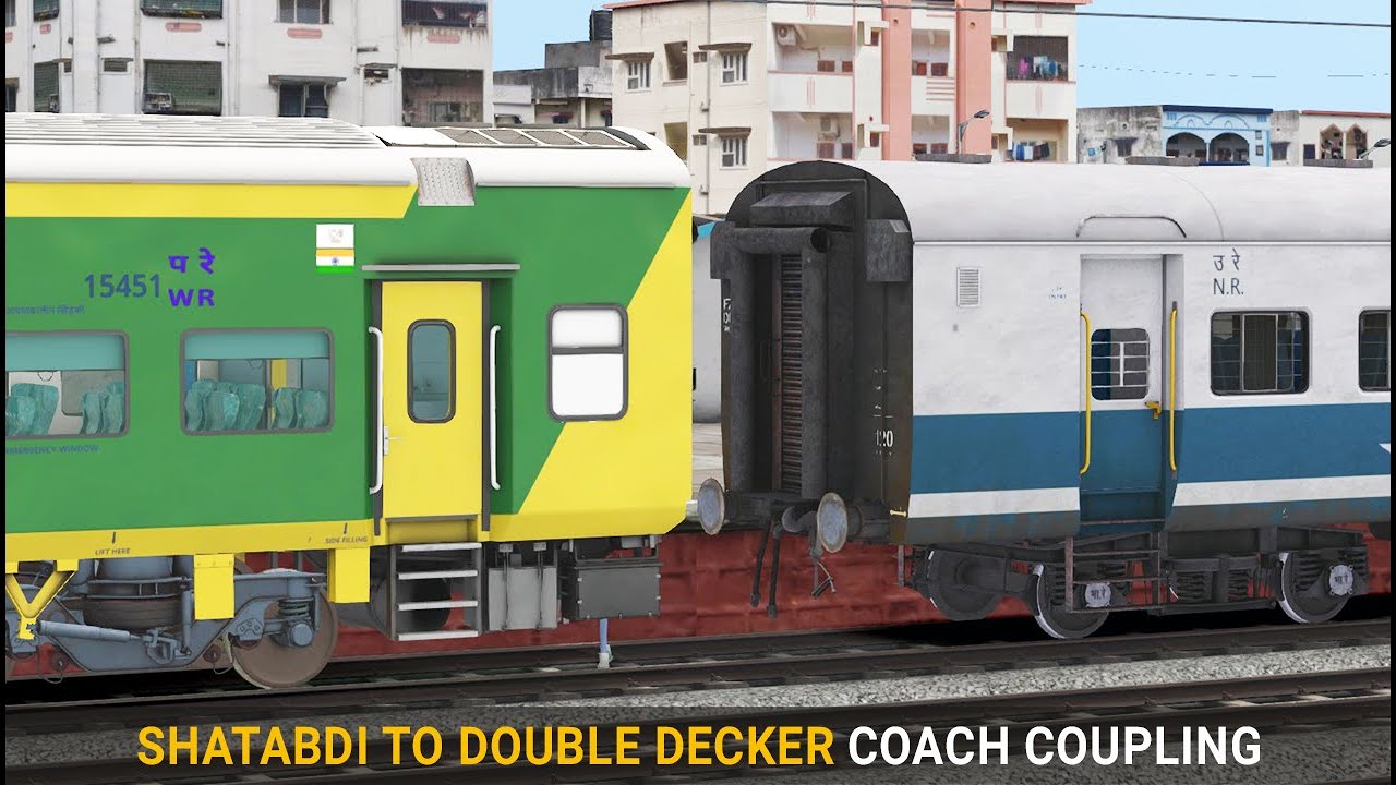 ICF Shatabdi to Double Decker Coach Coupling | Train Simulator ...