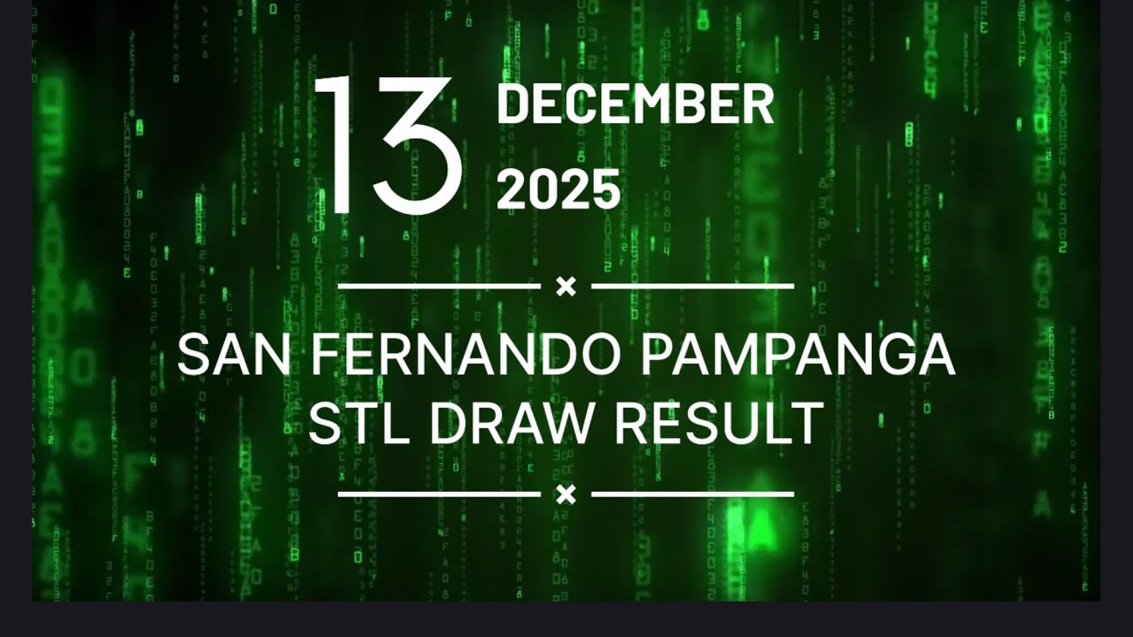 3rd Draw STL Pampanga December 13, 2025 (Saturday) - YouTube
