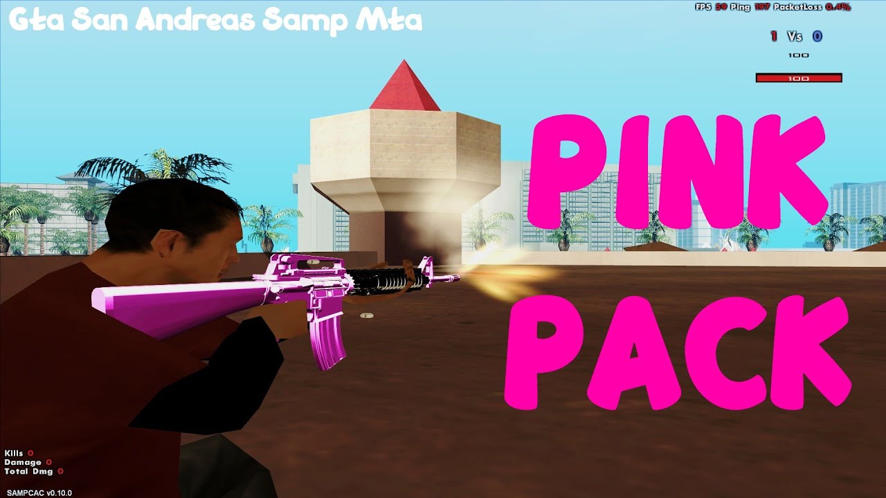 PINK PACK WEAPONS para GTA SAN ANDREAS SAMP MTA - YouTube