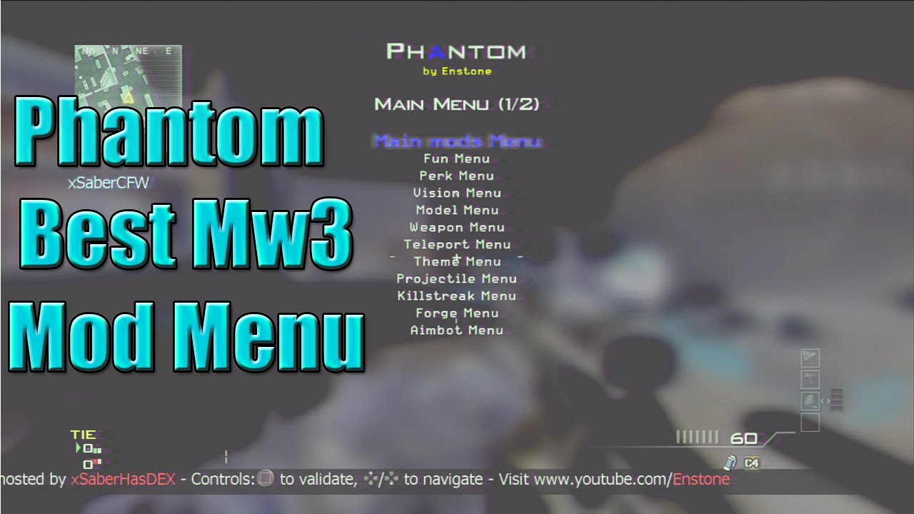 [MW3/1.24] Phantom Mod menu Bots, Aimbots, Best Mw3 Menu Ever - YouTube