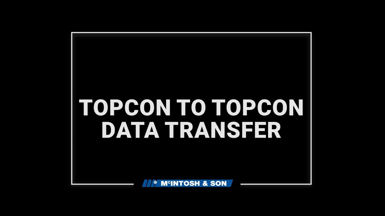Topcon to Topcon Data Transfer for Real-Time Information Sharing - YouTube