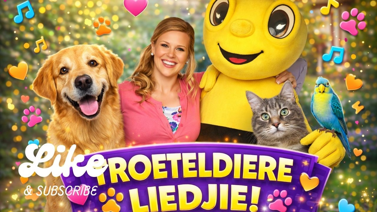 Troeteldiere Liedjie vir Kinders 🐶🐱 | Bee-Bee die By | Afrikaanse ...