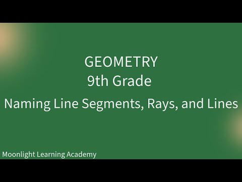 Naming Line Segments, Rays, and Lines (With Examples!) - YouTube