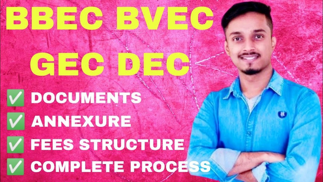 BBEC BVEC GEC DEC COMPLETE ADMISSION PROCESS | ROUND-1 FIRST ...