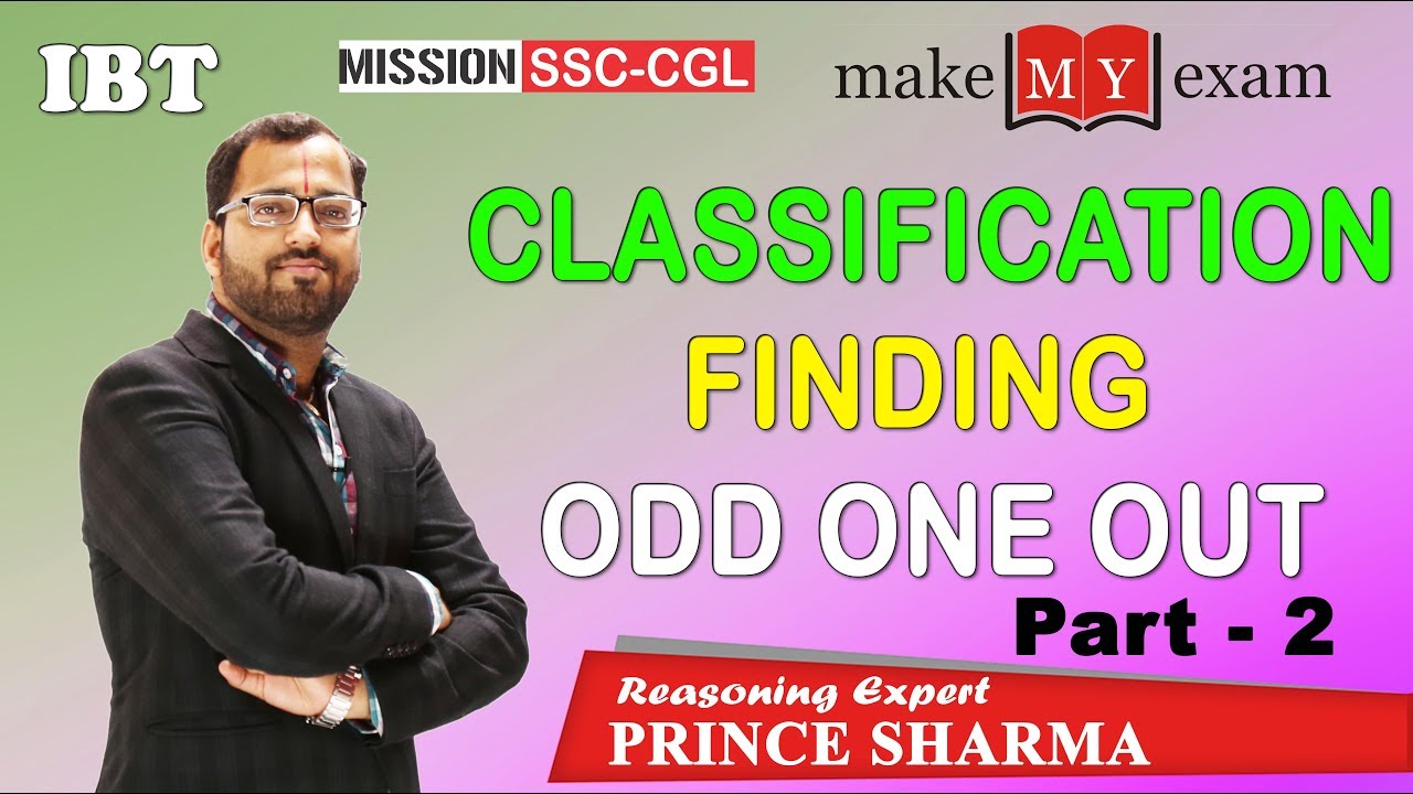 CLASSIFICATION / ODD ONE OUT (REASONING) Part - 2 || SSC CGL || BANK PO ...