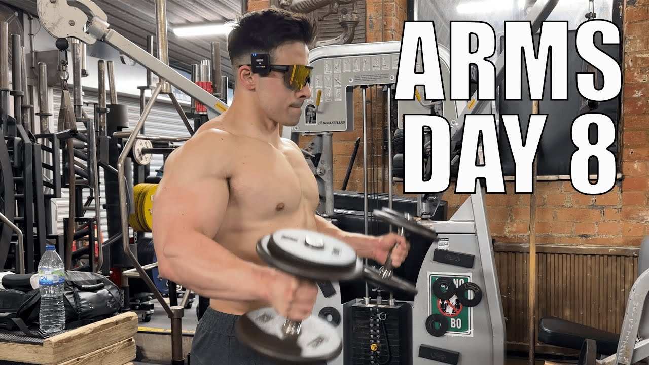 Natural Lean Bulk Day 8 - Arms and Abs - YouTube