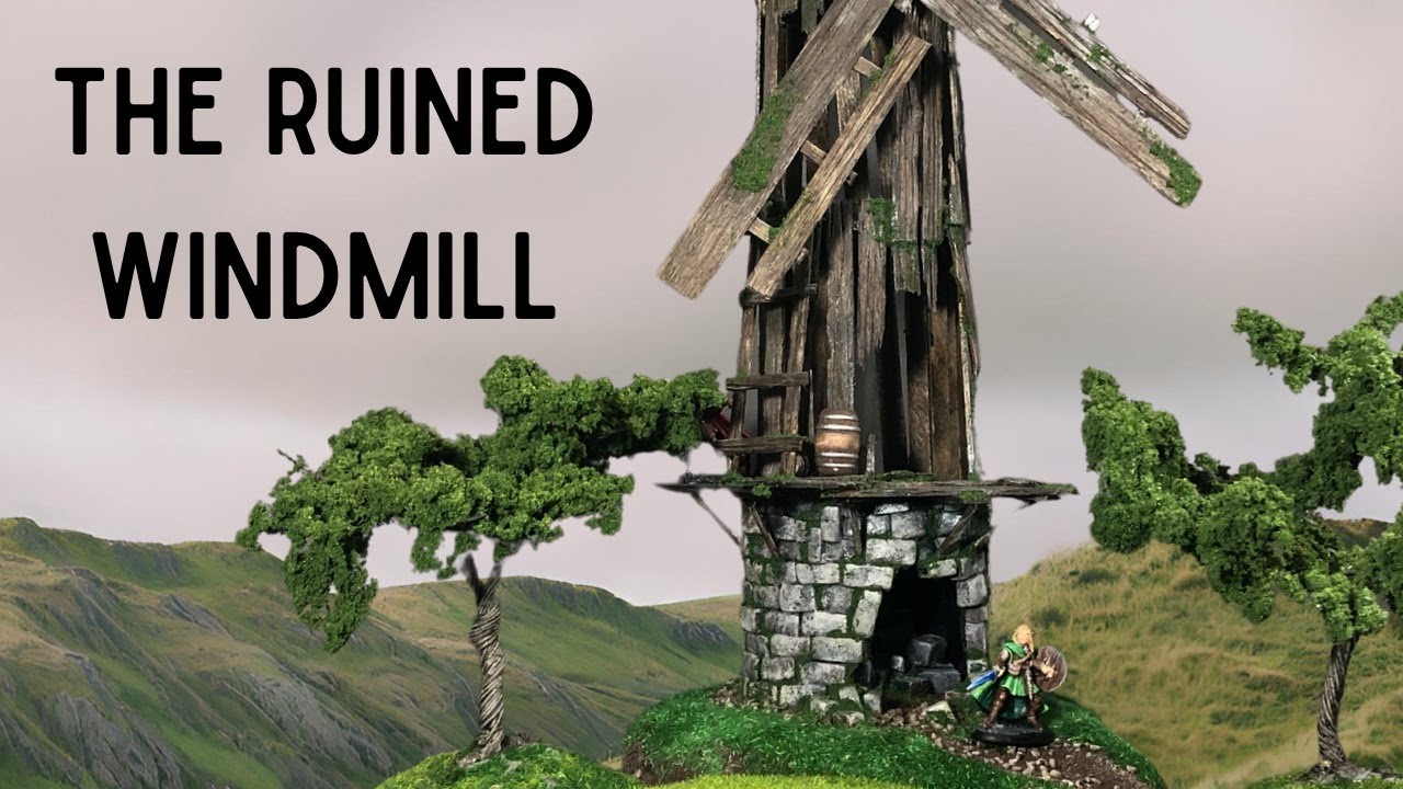 Building a Ruined Windmill for DND - YouTube
