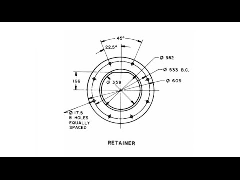 Auto CAD 2D drawing for RETAINER - YouTube