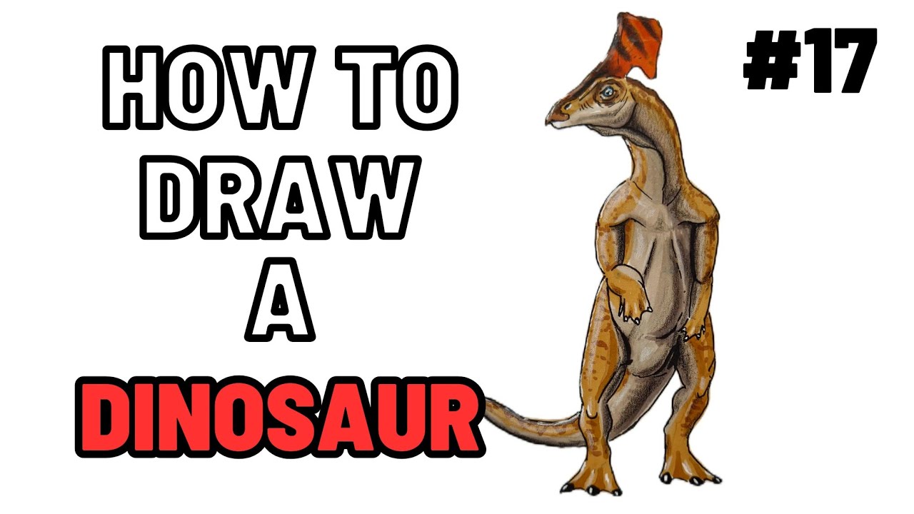 Draw a Paleoart Dinosaur INKTOBER DAY 17 Olorotitan - YouTube