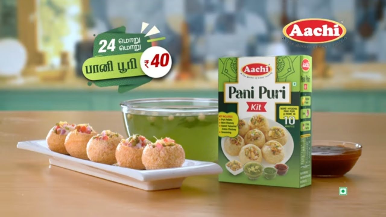 Aachi Pani Puri kit//Instant Pani puri kit by Aachi//How to make pani ...