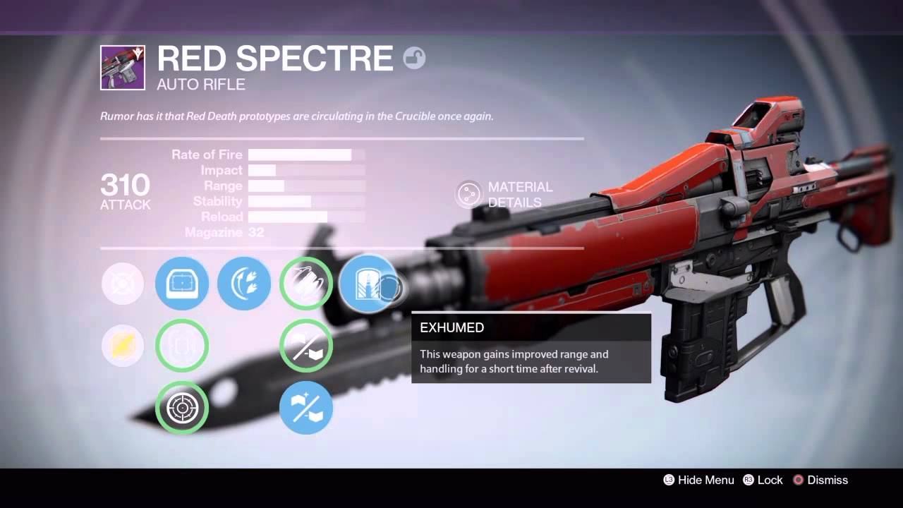 Red Spectre Review, Legendary Auto Rifle. my quick thoughts. Destiny ...