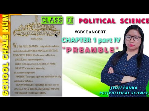 PREAMBLE CLASS XI || #CBSE #NCERT POLITICAL SCIENCE - YouTube