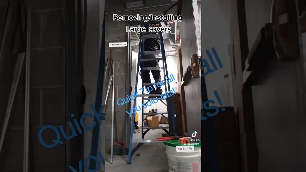 Removing/Installing Large pull box covers w/ minimal help Safely! - YouTube