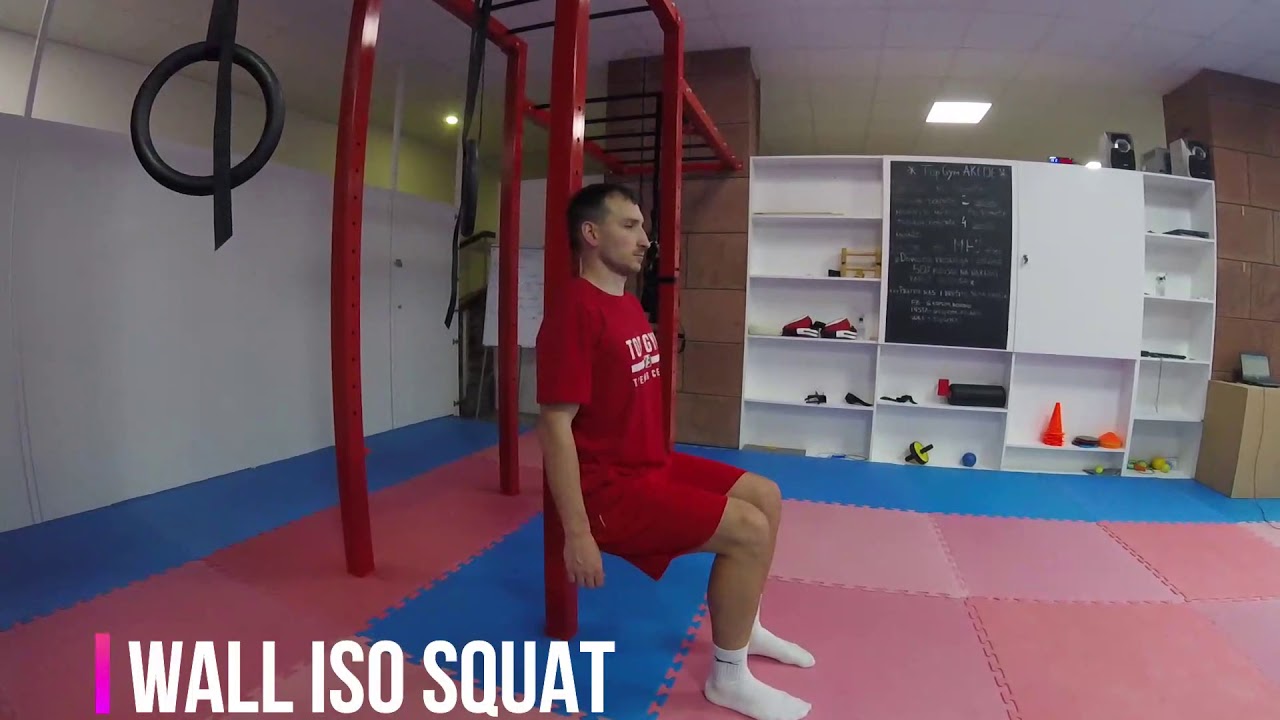 WALL ISO SQUAT - Top Gym - YouTube