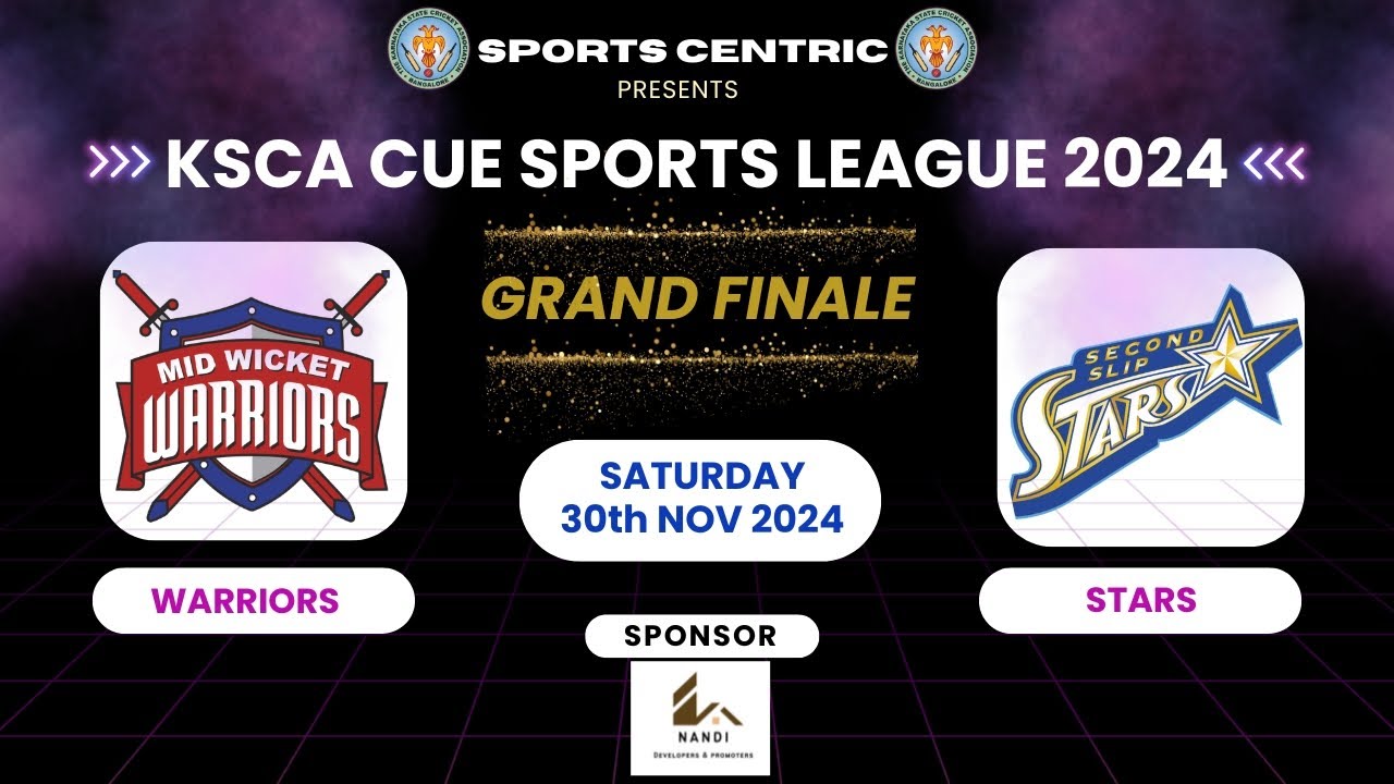 FINAL T3 - WARRIORS vs STARS - 30/11/24 - KSCA CUE SPORTS LEAGUE 2024 ...