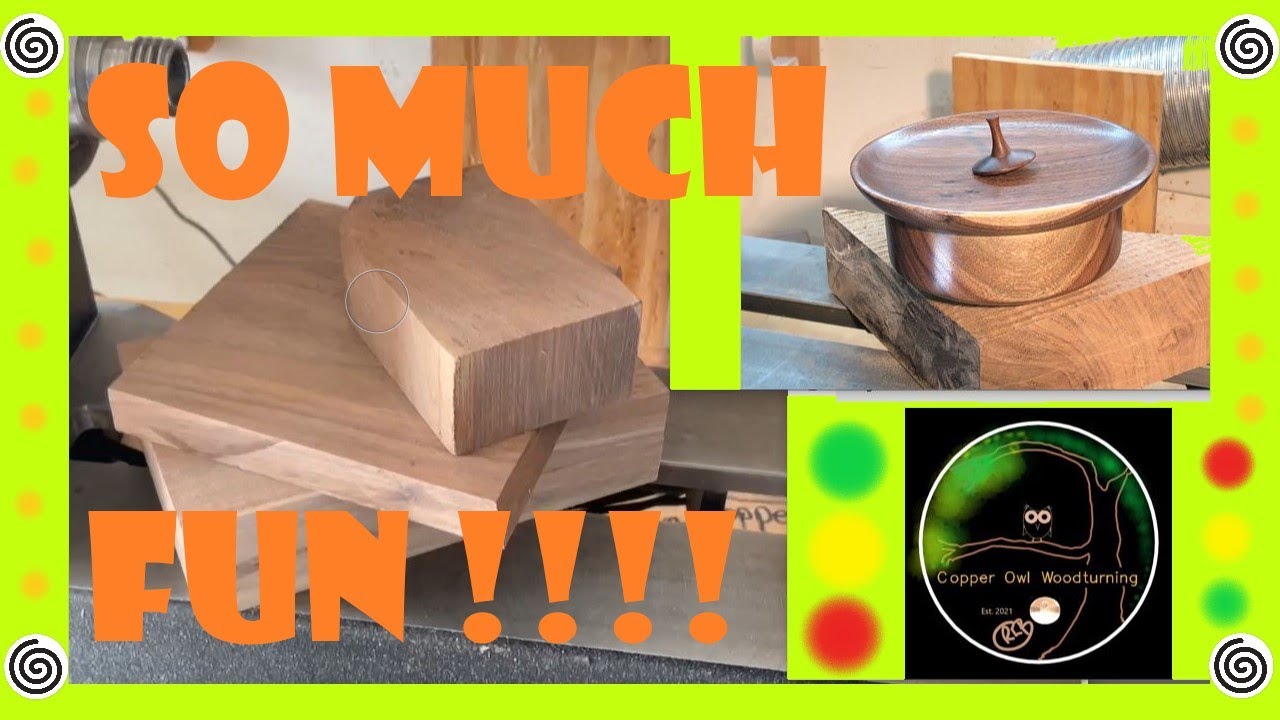 Woodturning something just for fun - a bowl, a lid and a spinny top - watch and see me turn all ...