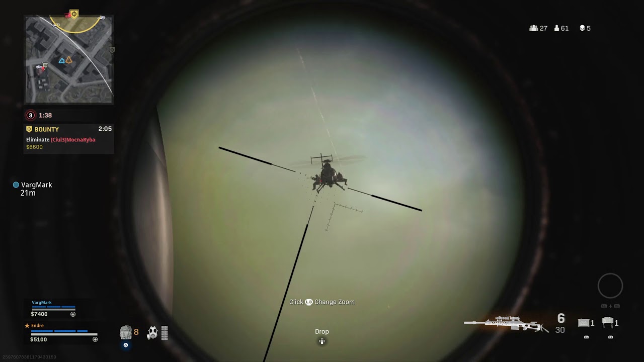 Call of Duty®: Modern Warfare® Warzone Sniper v Heli - YouTube