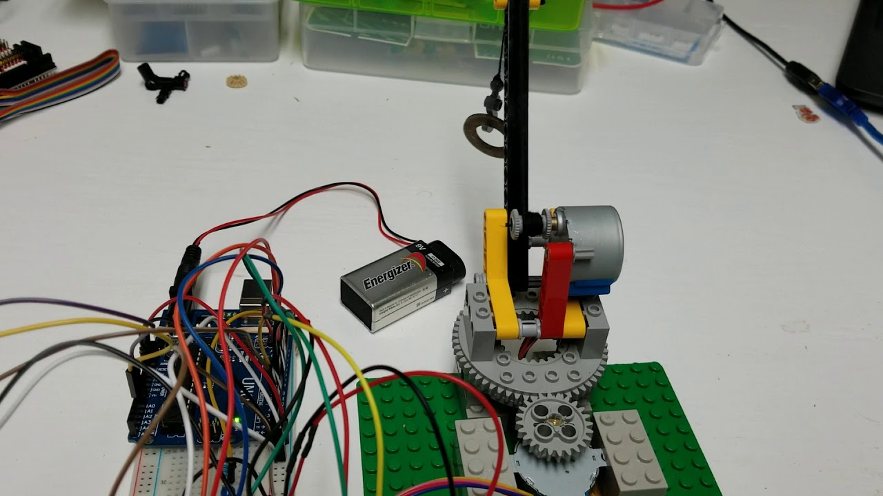 Lego with stepper motors - YouTube