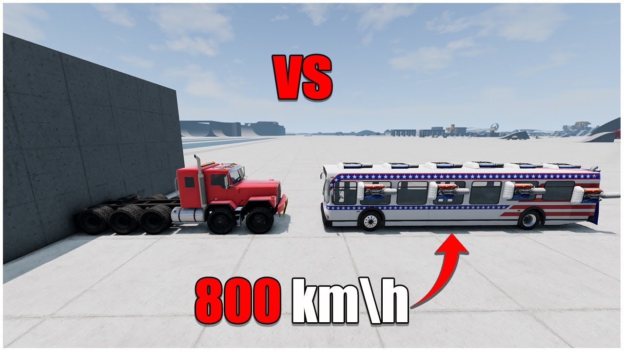 ROCKET BUS VS Monster Truck Gavril B-Series (13) | Car Body Testing ...