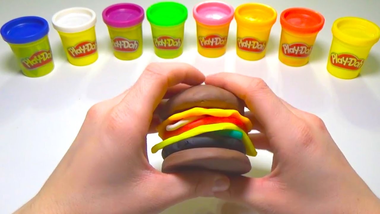 Play Doh Food How to Make Play Doh Hamburger Burger French Fries ...