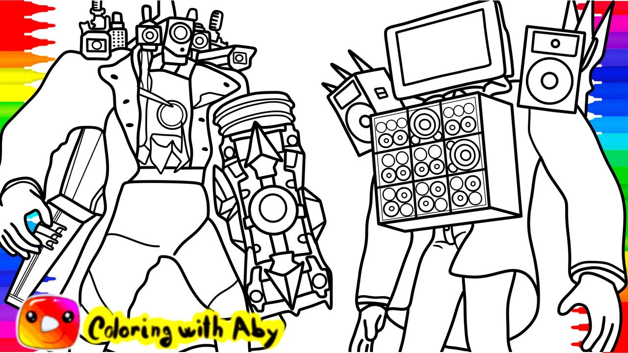 SKIBIDI TOILET - Upgraded Titan CAMERAMAN VS Titan TV MAN - Coloring ...